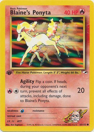 Blaine's Ponyta [1st Edition] #63 Prices | Pokemon Gym Heroes | Pokemon ...