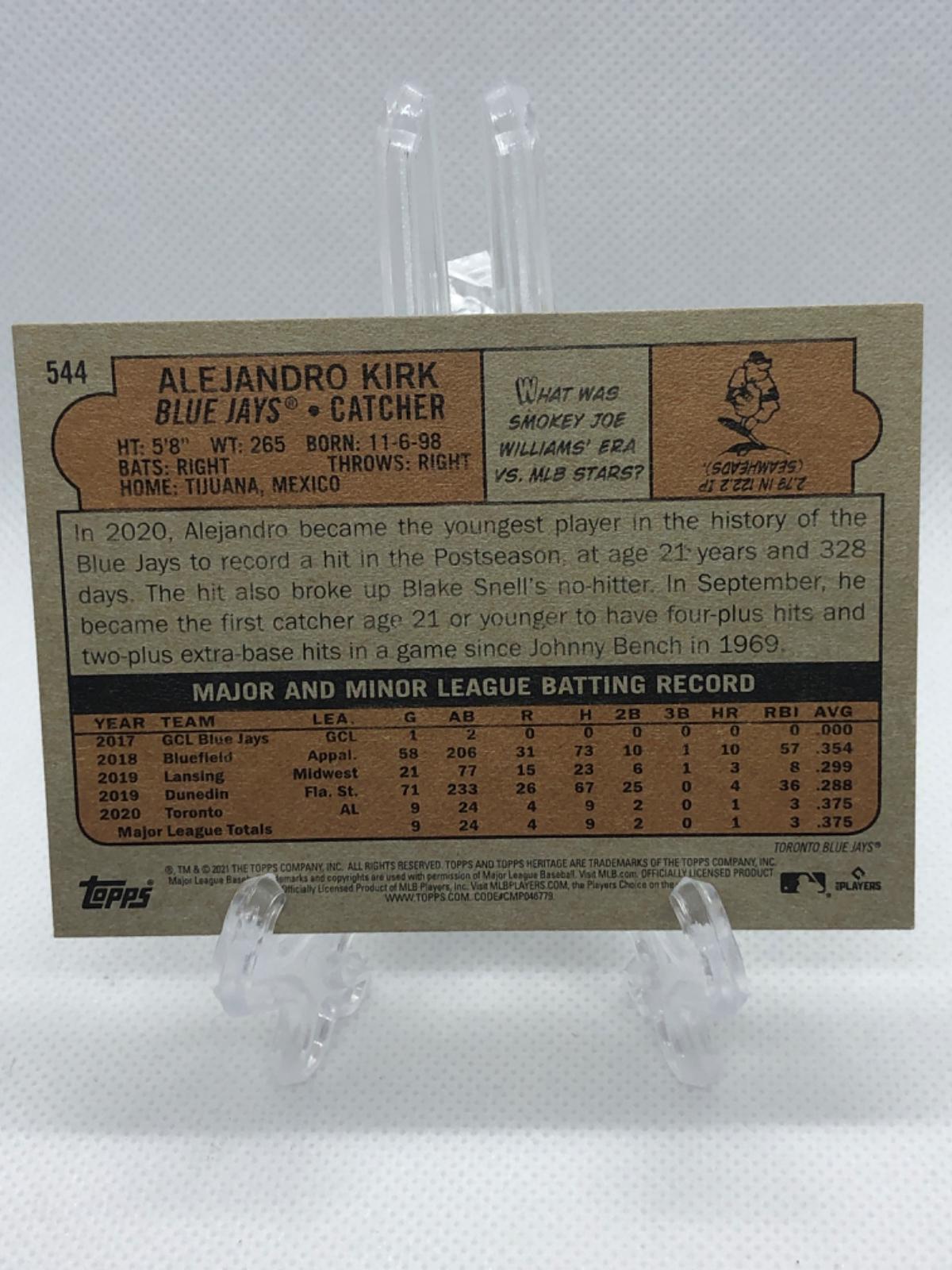 Alejandro Kirk #544 Prices [Rookie] | 2021 Topps Heritage | Baseball Cards