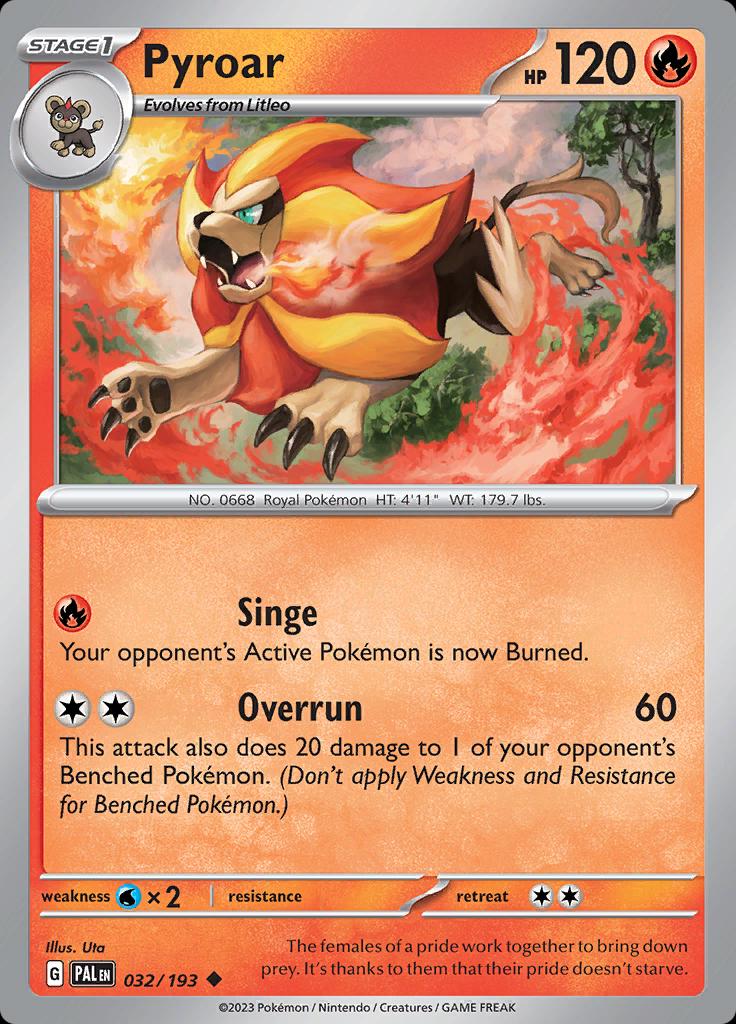 Pyroar #32 Prices | Pokemon Paldea Evolved | Pokemon Cards