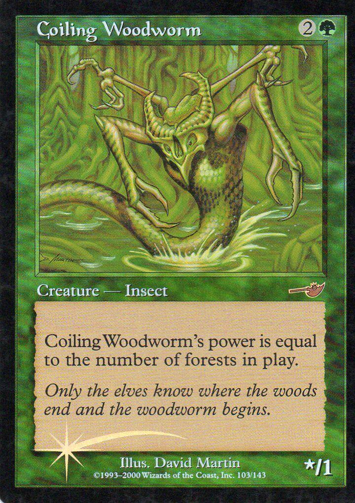 Coiling Woodworm [Foil] Prices | Magic Nemesis | Magic Cards