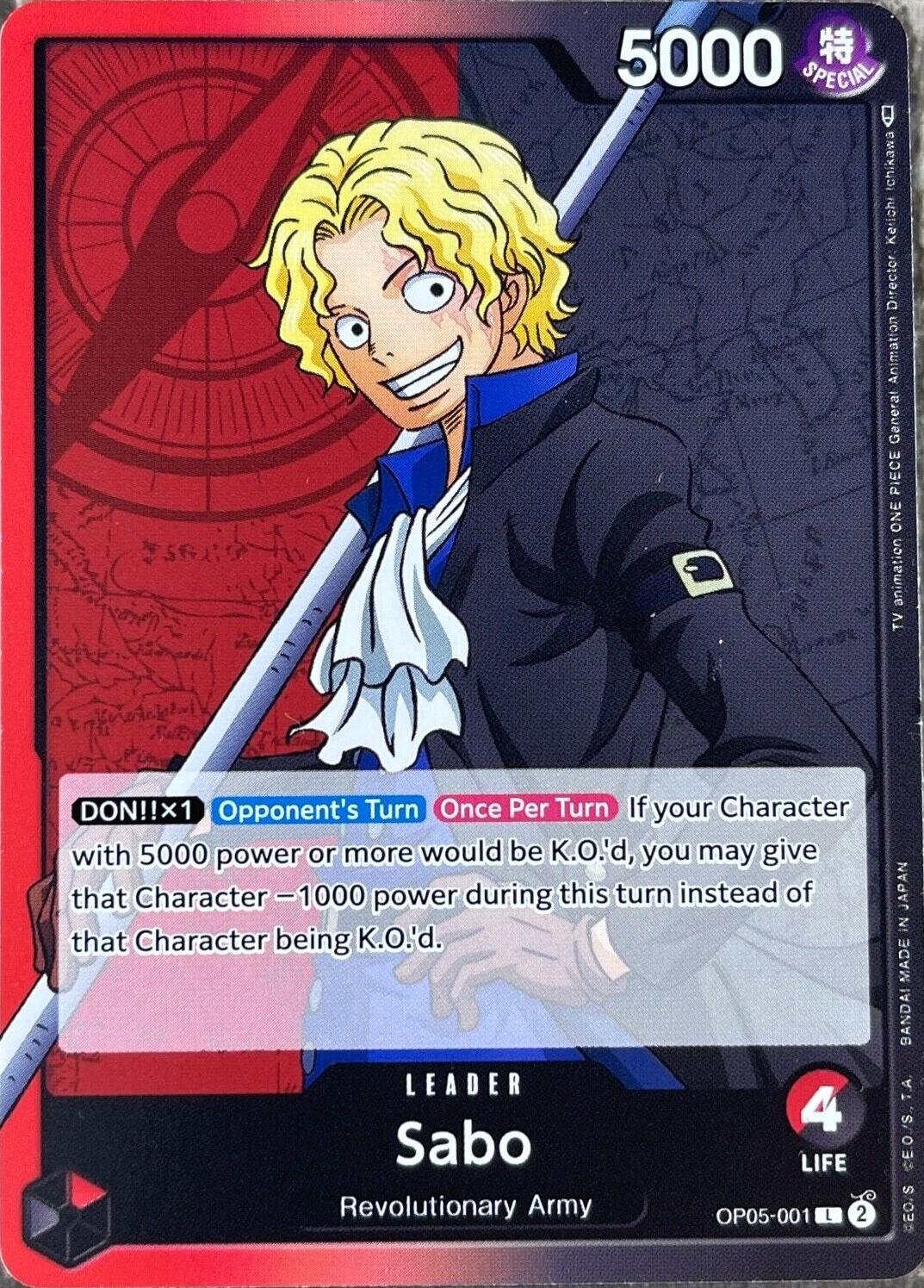 Sabo OP05-001 Prices | One Piece Awakening of the New Era | One Piece Cards