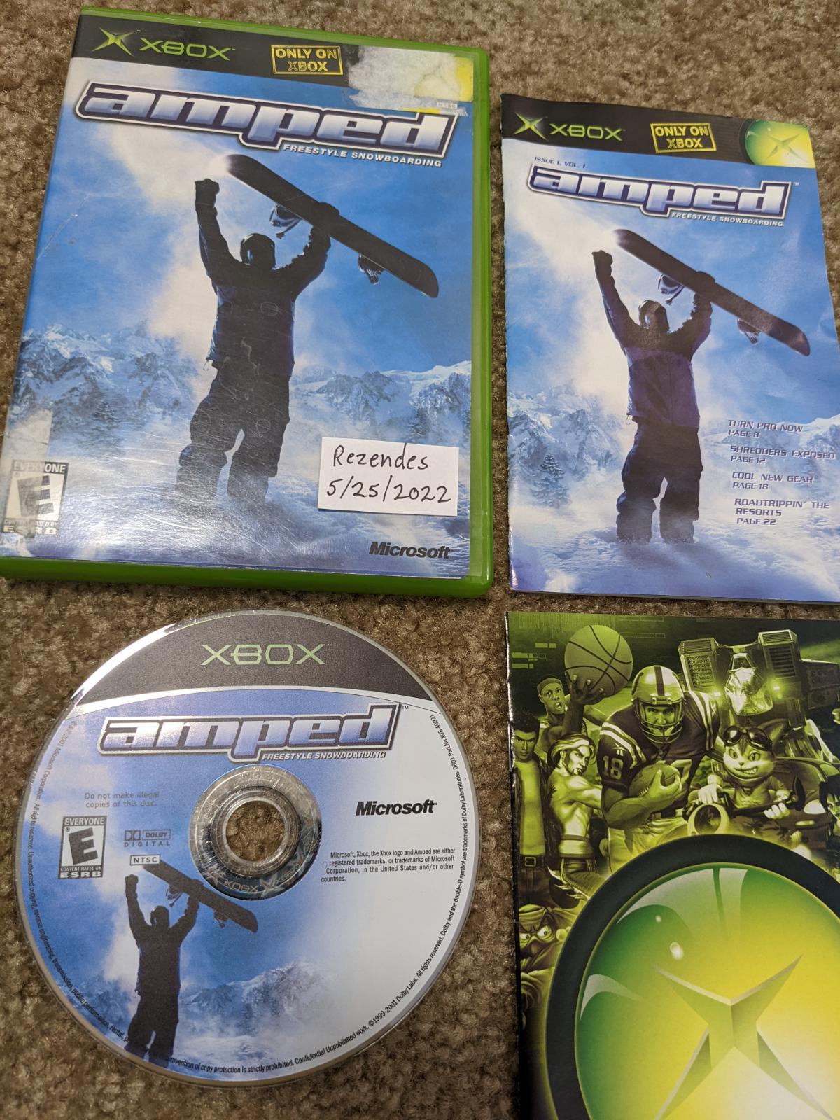 Amped Snowboarding | Item, Box, and Manual | Xbox