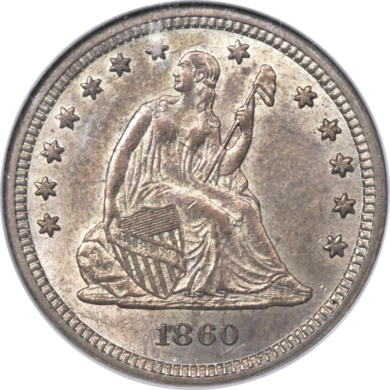 1860 S Seated Liberty Quarter Prices | Ungraded, NGC, PCGS Values