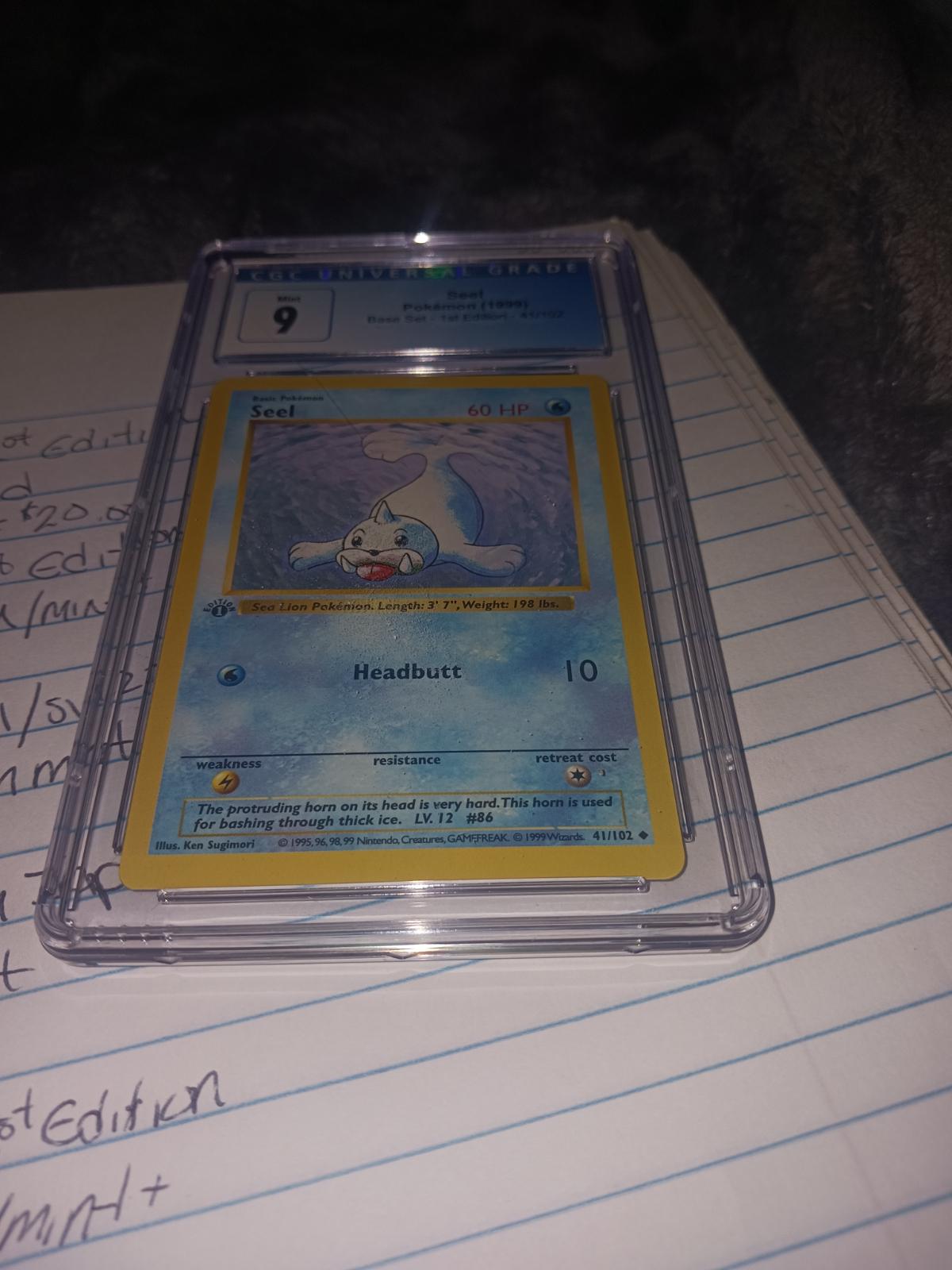 Seel [1st Edition] | Graded 9 | Pokemon Base Set