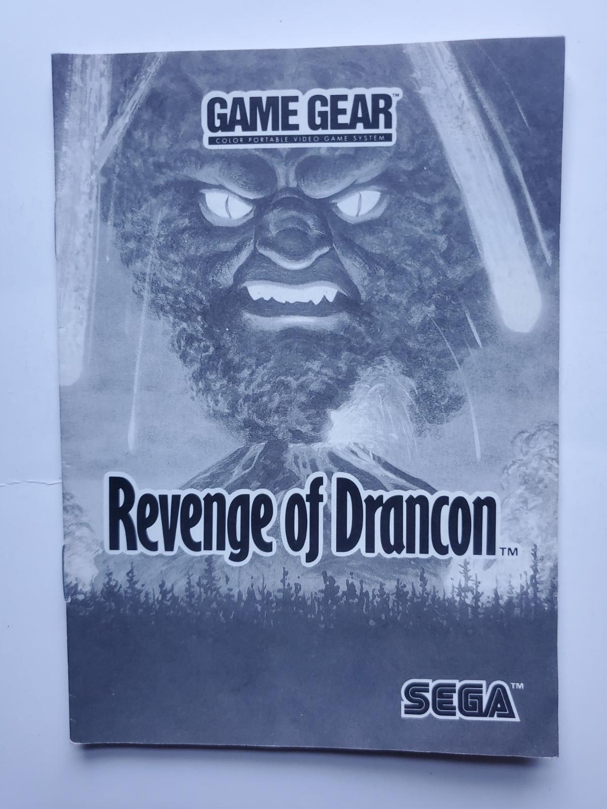 Revenge of Drancon | Manual only | Sega Game Gear