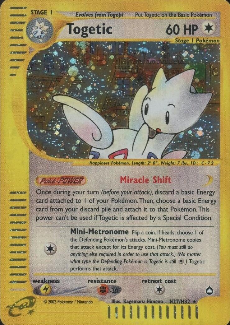 Togetic #H27 Prices | Pokemon Aquapolis | Pokemon Cards