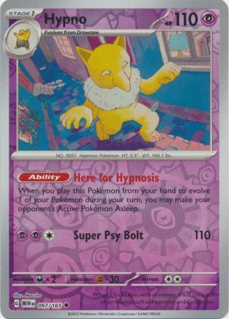 Hypno [Reverse Holo] #97 Prices | Pokemon Scarlet & Violet 151 ...