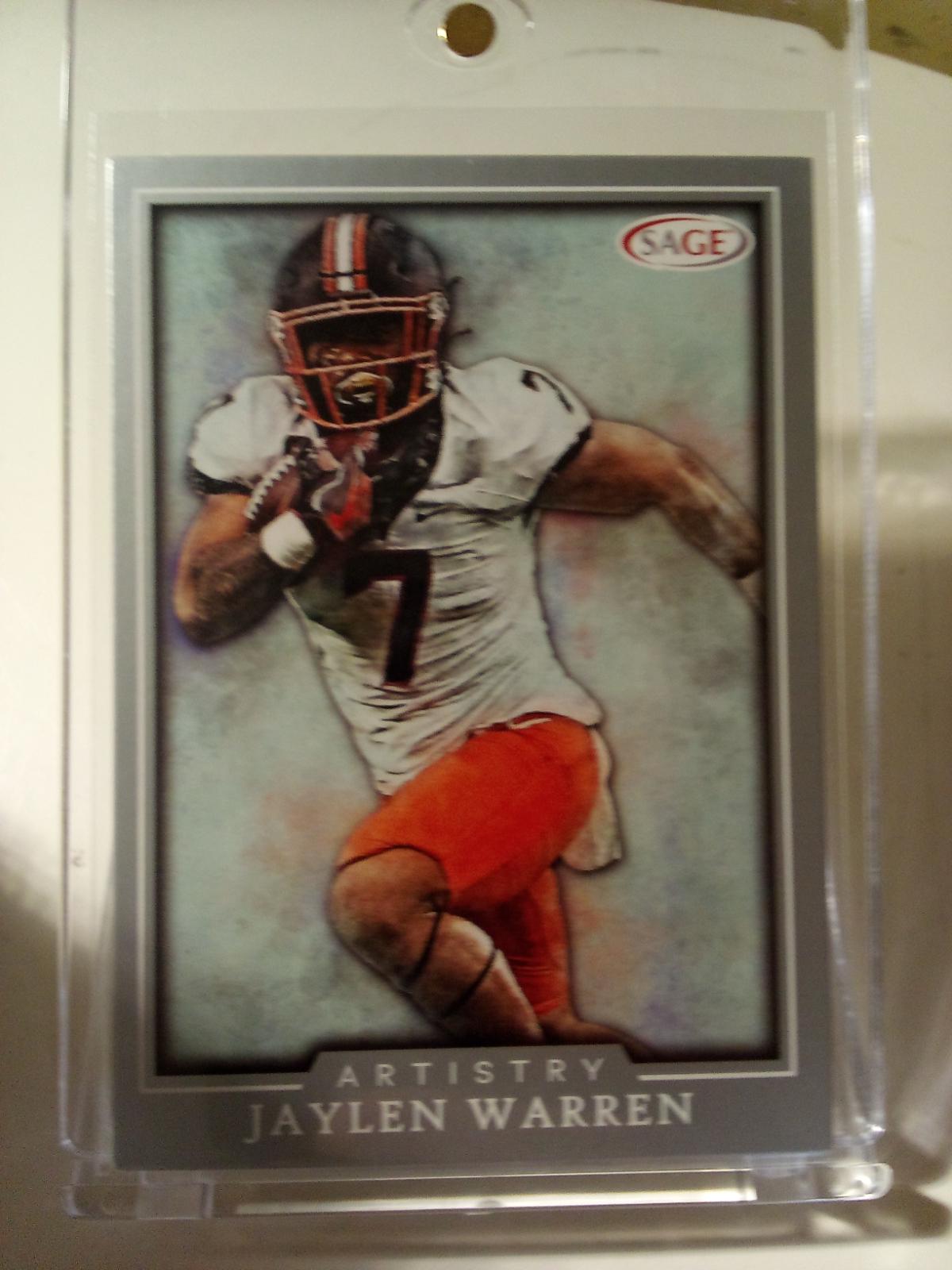 Jaylen Warren [Silver] #60 Prices [Rookie] | 2022 Sage Artistry ...