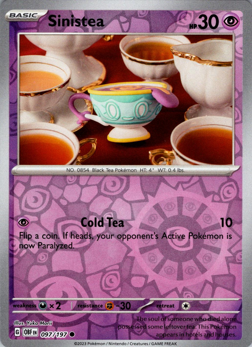 Sinistea [Reverse Holo] #97 Prices | Pokemon Obsidian Flames | Pokemon ...