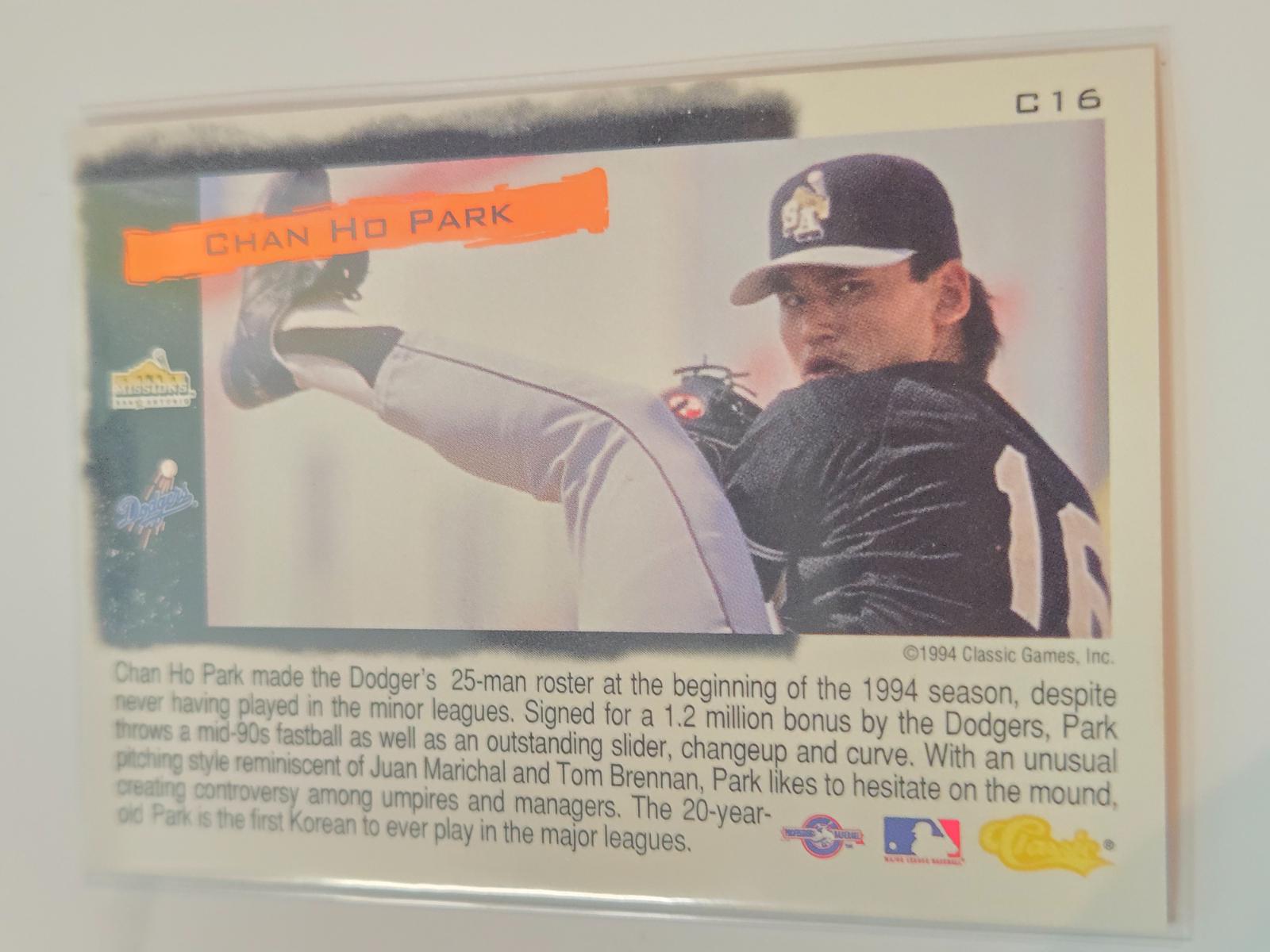 Chan Ho Park #C16 Prices [Rookie] | 1994 Classic Cream of the Crop ...