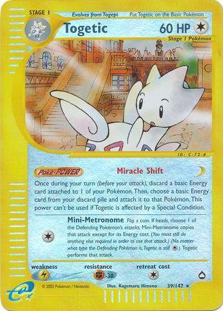 Togetic [Reverse Holo] #39 Prices | Pokemon Aquapolis | Pokemon Cards