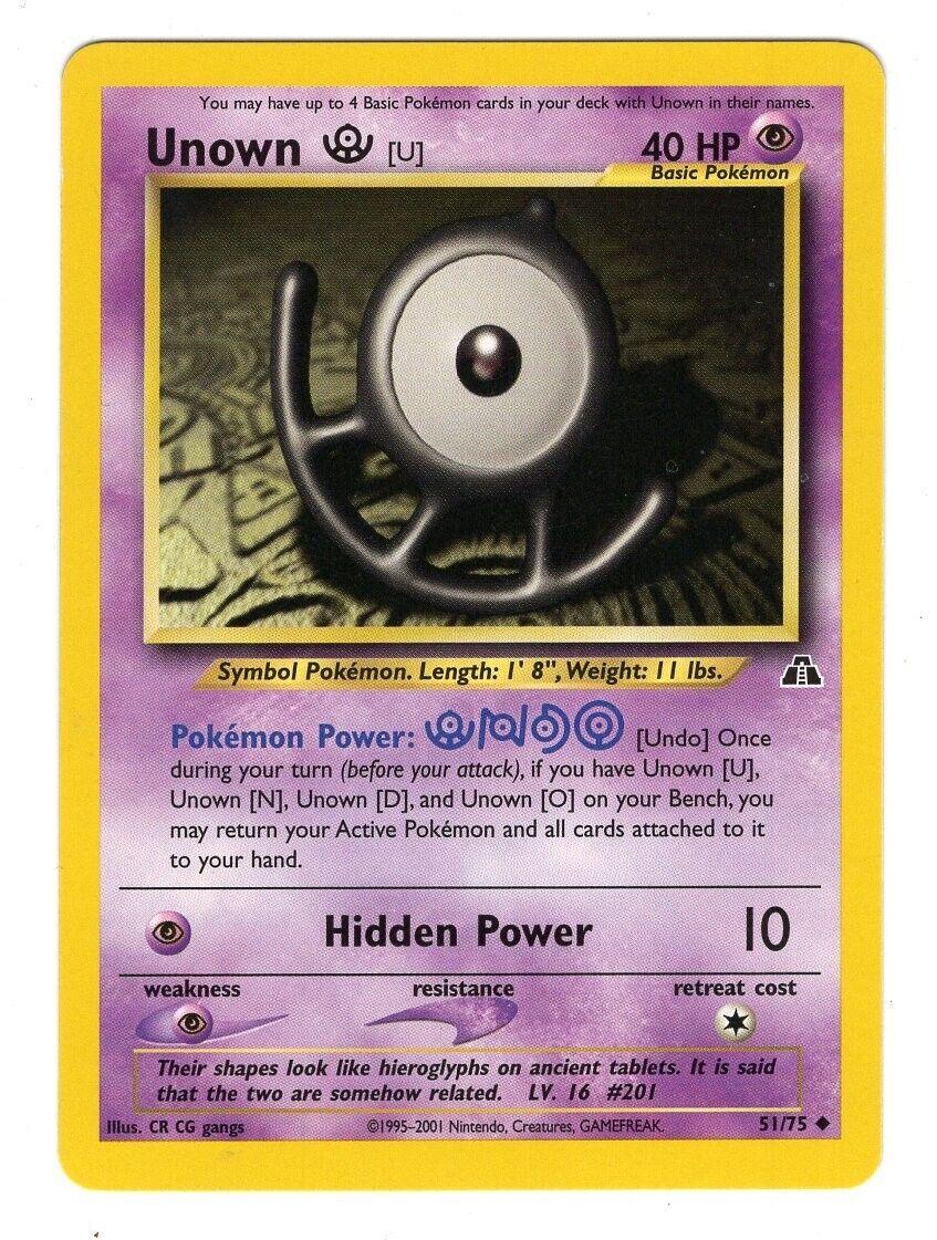 Unown U #51 Prices | Pokemon Neo Discovery | Pokemon Cards