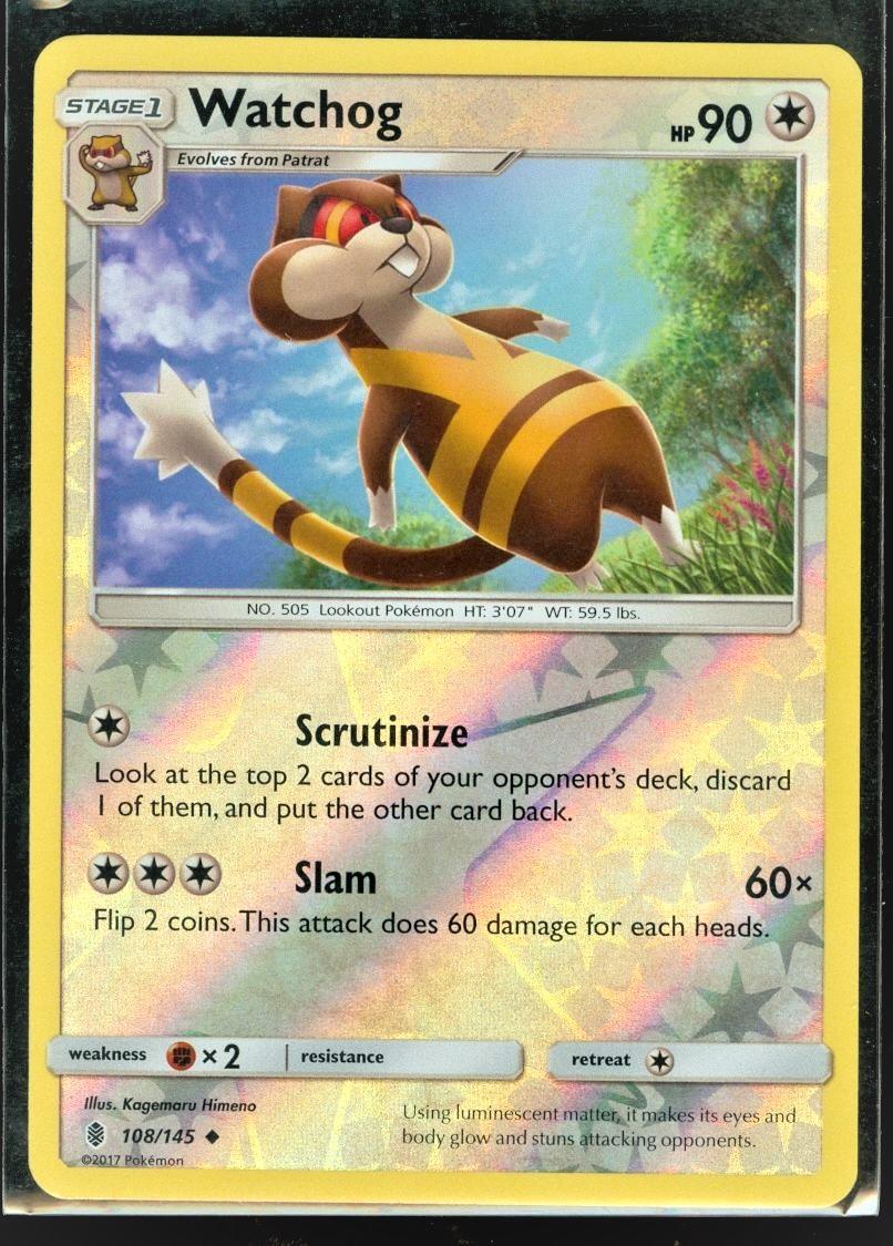 Watchog [Reverse Holo] #108 Prices | Pokemon Guardians Rising | Pokemon ...