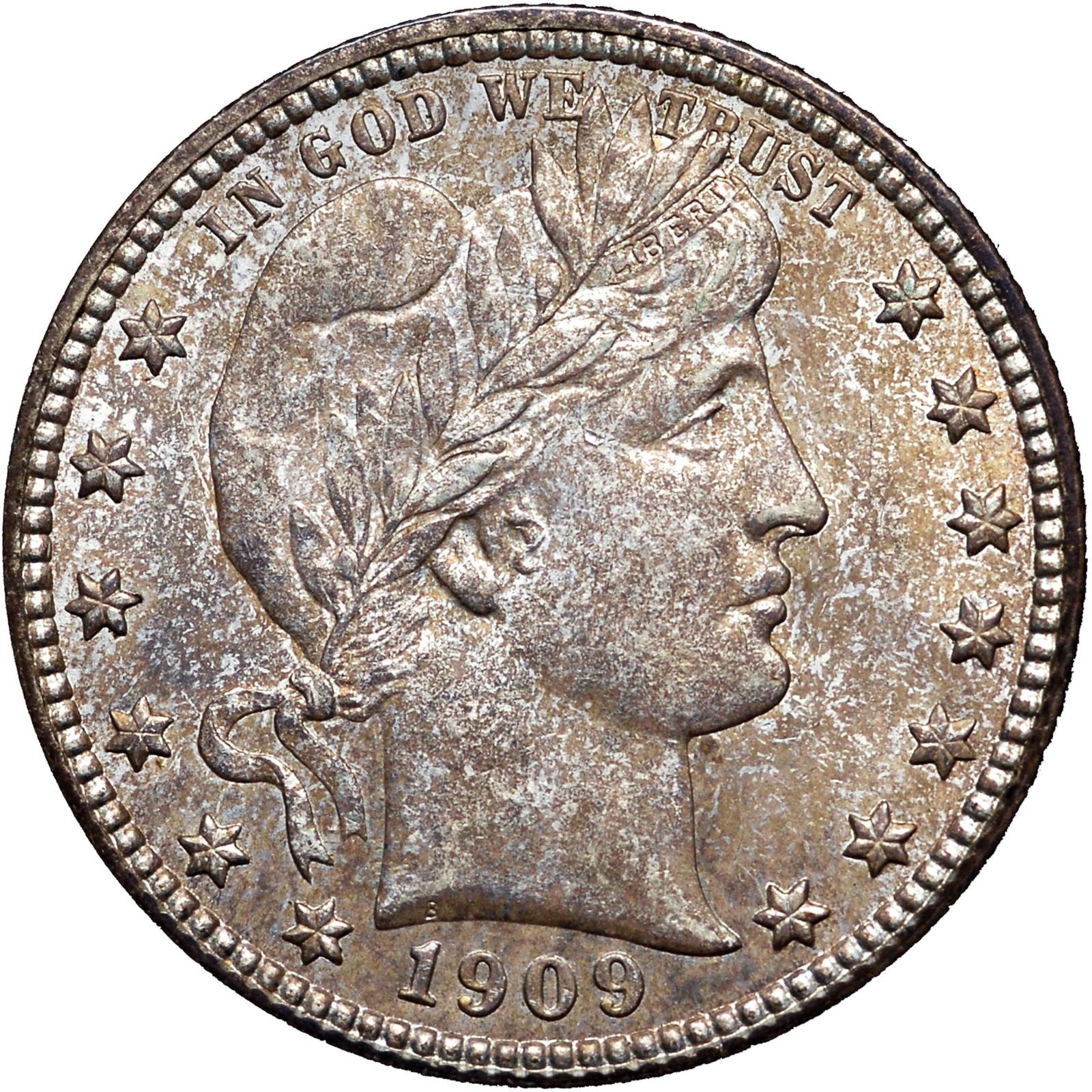 1909 D Barber Quarter Prices | Ungraded, NGC, PCGS Values