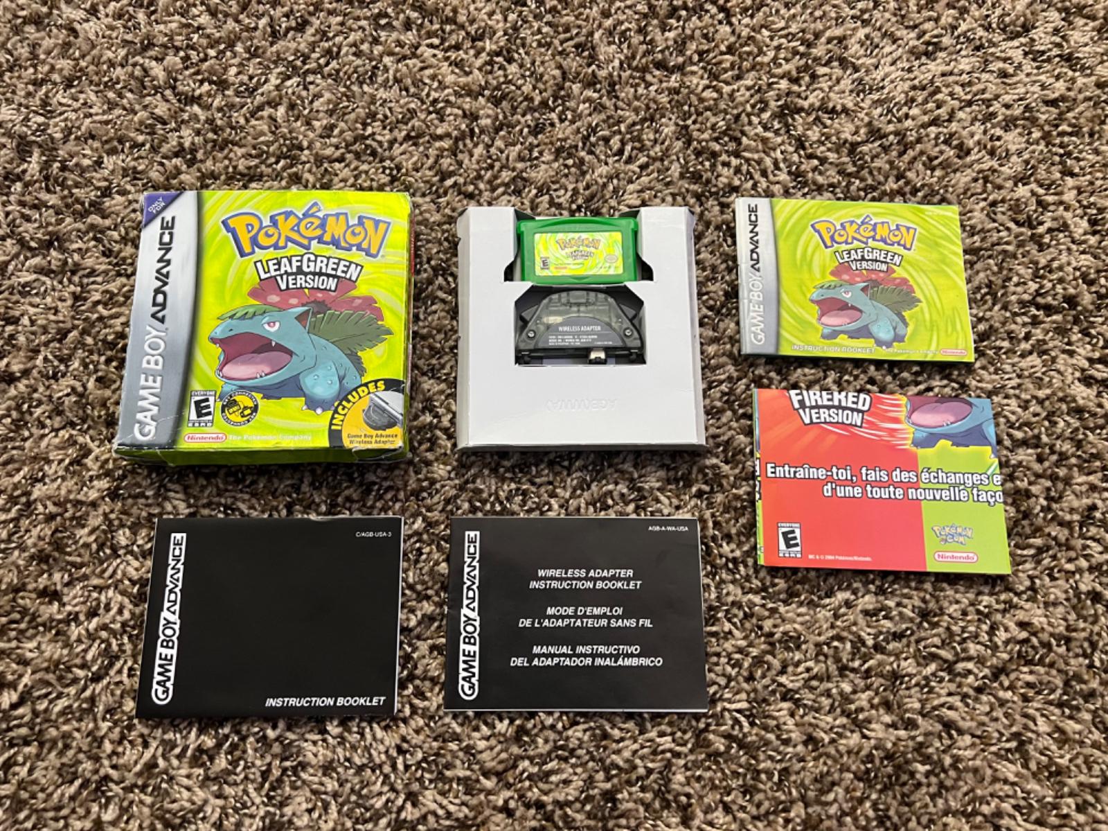 Pokemon LeafGreen Version | Item, Box, and Manual | GameBoy Advance