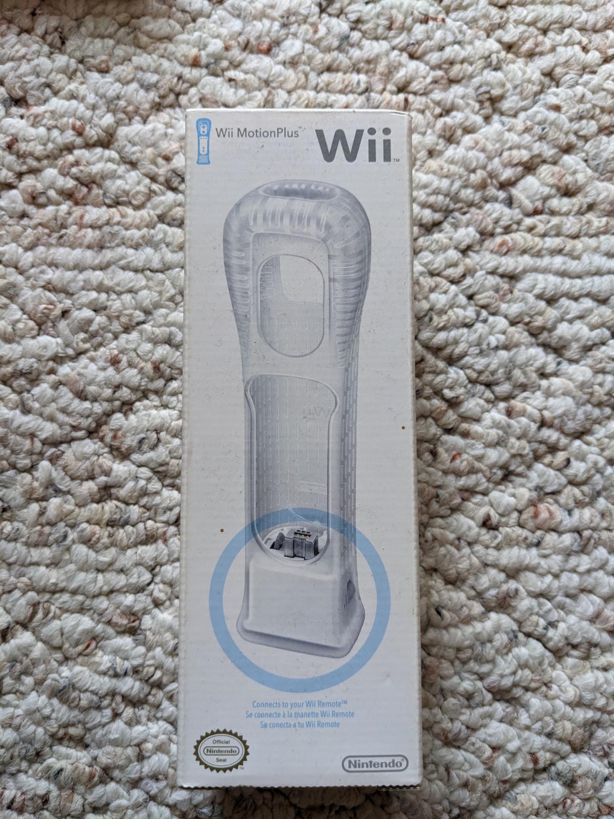White Wii MotionPlus Adapter | New Item, Box, and Manual | Wii