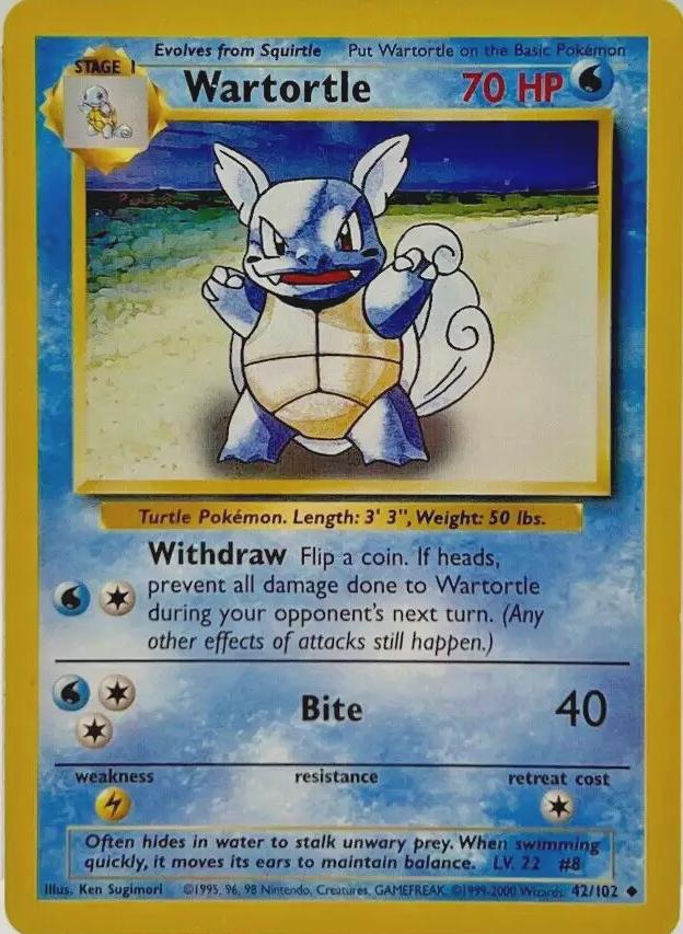 Wartortle [1999-2000] #42 Prices | Pokemon Base Set | Pokemon Cards