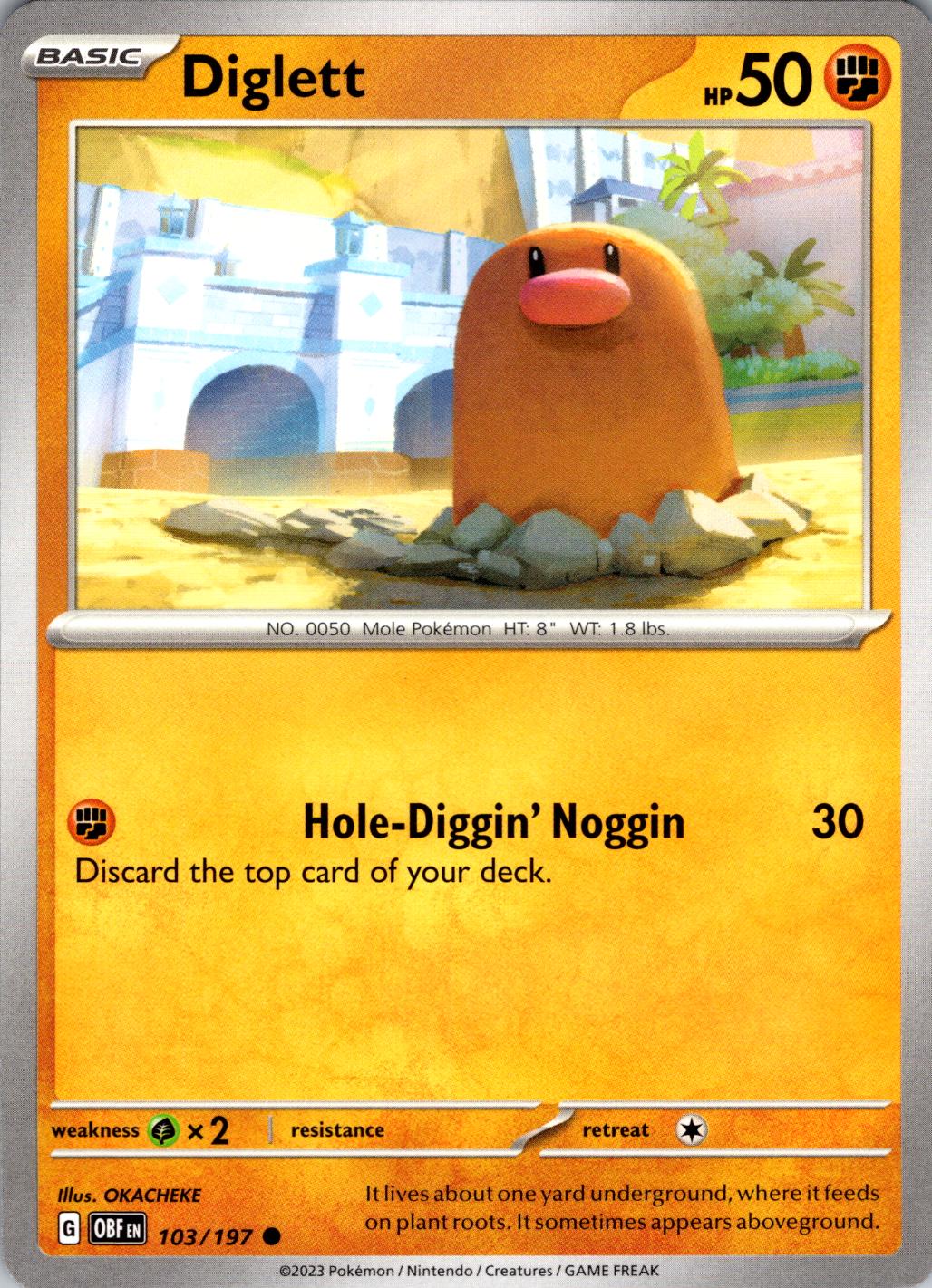 Diglett #103 Prices | Pokemon Obsidian Flames | Pokemon Cards