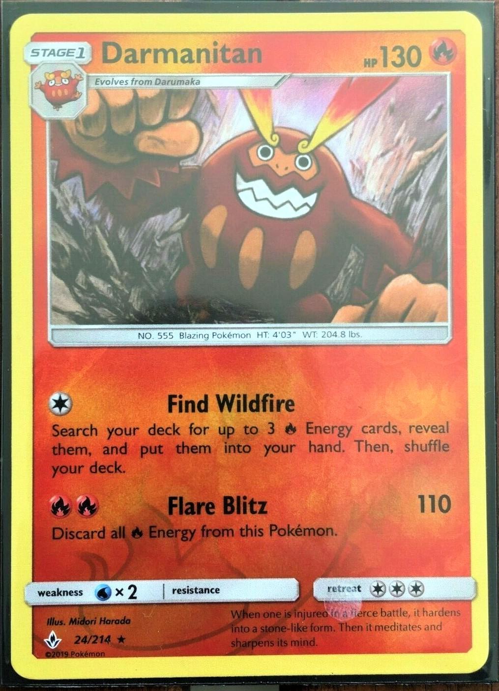 Darmanitan [Reverse Holo] #24 Prices | Pokemon Unbroken Bonds | Pokemon ...