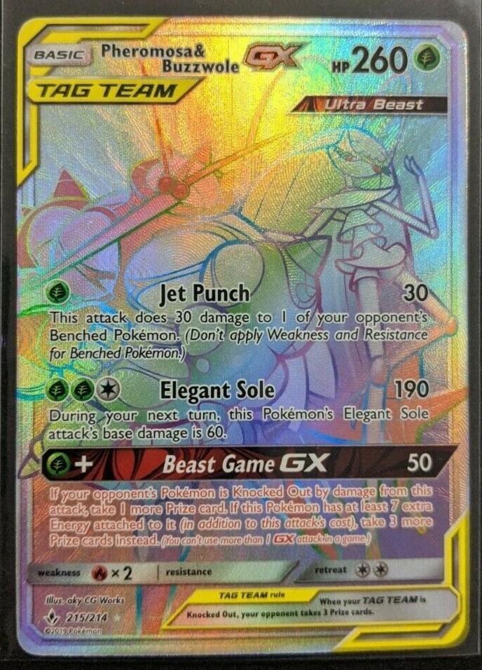 Pheromosa & Buzzwole GX #215 Prices | Pokemon Unbroken Bonds | Pokemon ...