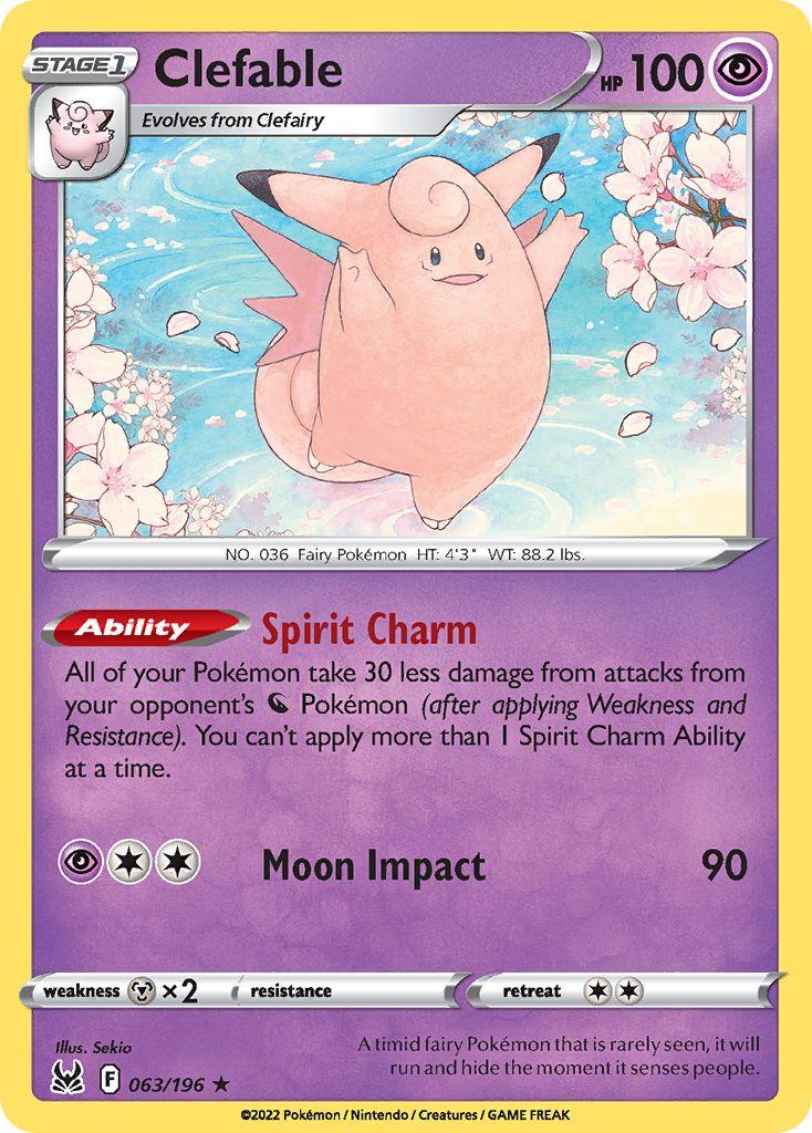 Clefable #63 Prices | Pokemon Lost Origin | Pokemon Cards