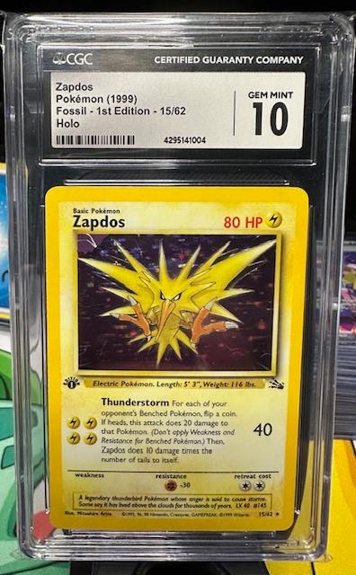 Zapdos [1st Edition] | PSA 10 | Pokemon Fossil