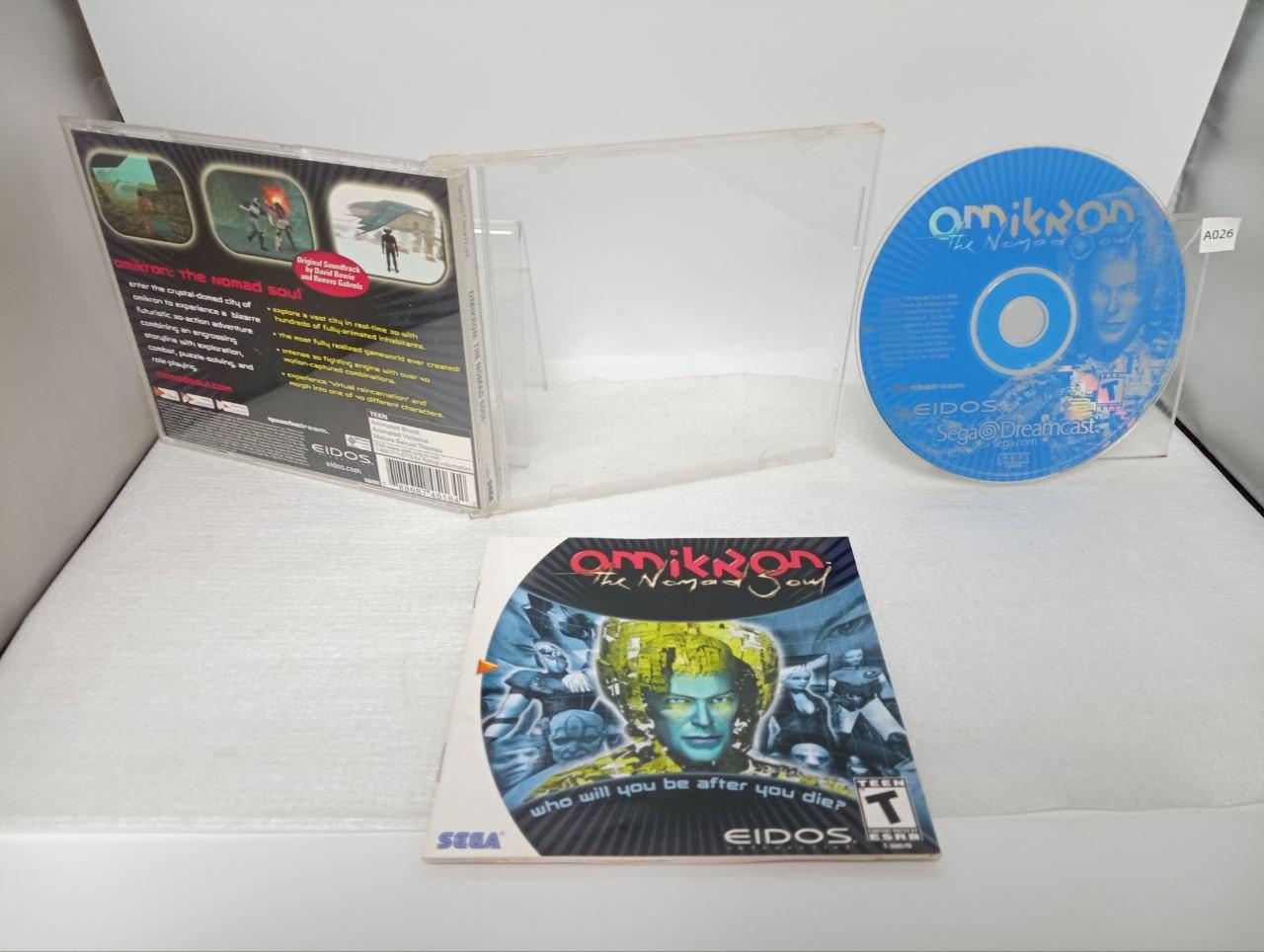Omikron The Nomad Soul | Item, Box, and Manual | Sega Dreamcast