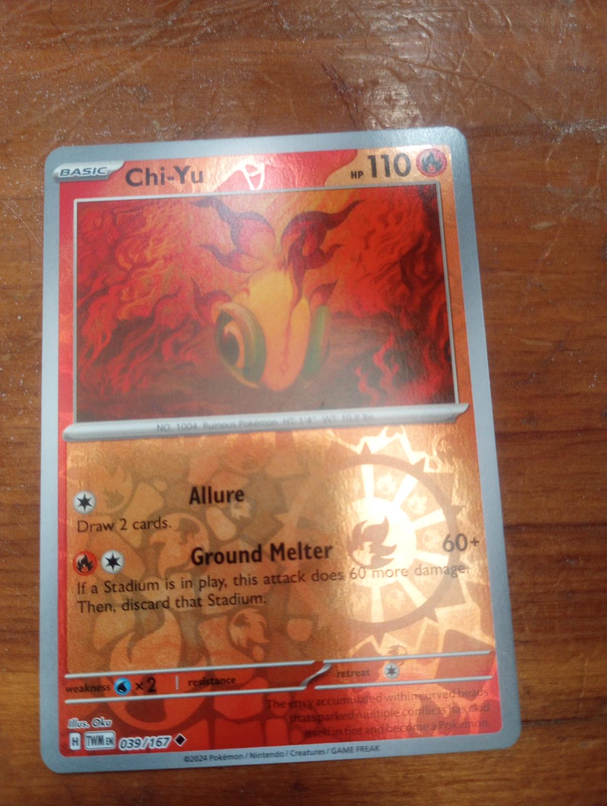 Chi-Yu [Reverse Holo] #39 Prices | Pokemon Twilight Masquerade ...