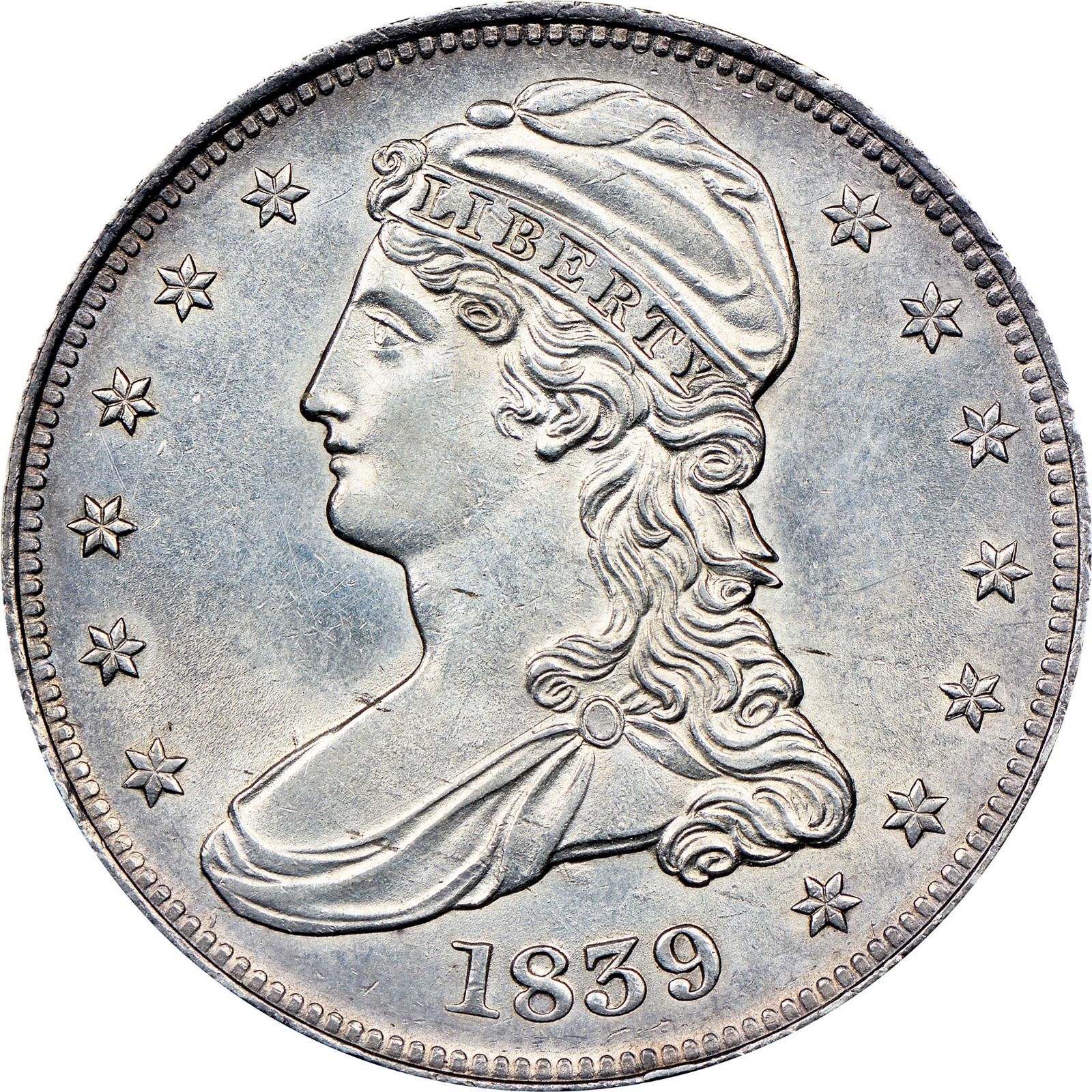 1839 [SMALL LETTERS] Capped Bust Half Dollar Prices | Ungraded, NGC ...