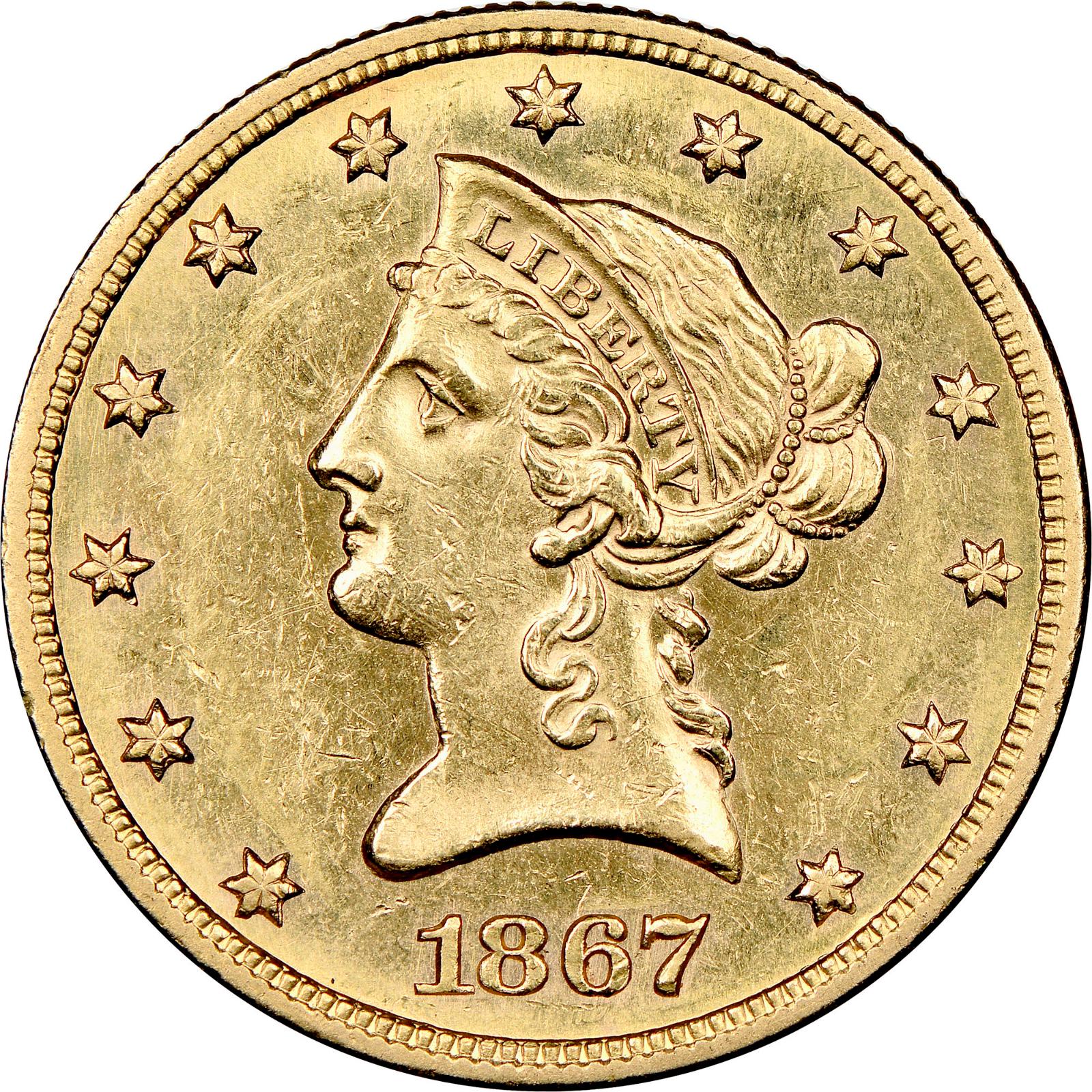 1867 Liberty Head Gold Double Eagle Prices | Ungraded, NGC, PCGS Values