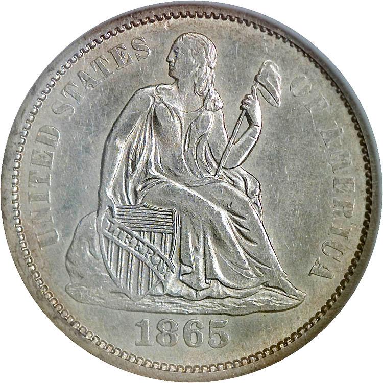 1865 S Seated Liberty Dime Prices | Ungraded, NGC, PCGS Values