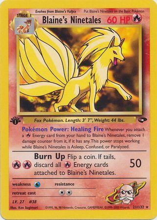 Blaine's Ninetales [1st Edition] #21 Prices | Pokemon Gym Challenge ...