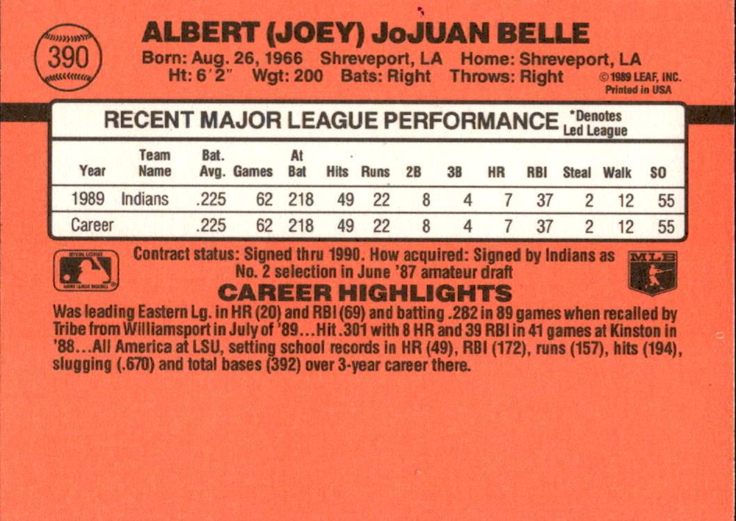 Joey Belle #390 Prices [Rookie] | 1990 Donruss | Baseball Cards
