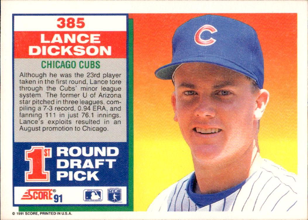 Lance Dickson #385 Prices | 1991 Score | Baseball Cards