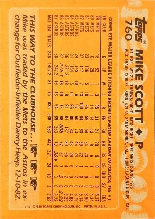 Mike Scott #760 Prices | 1988 Topps | Baseball Cards
