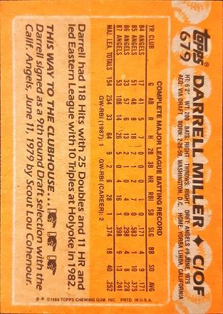 Darrell Miller #679 Prices | 1988 Topps | Baseball Cards