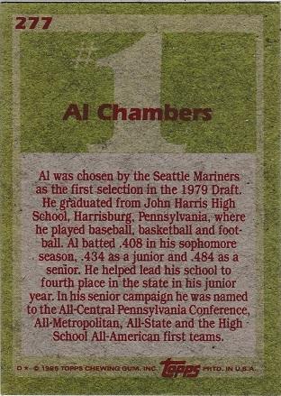 Al Chambers #277 Prices | 1985 Topps | Baseball Cards