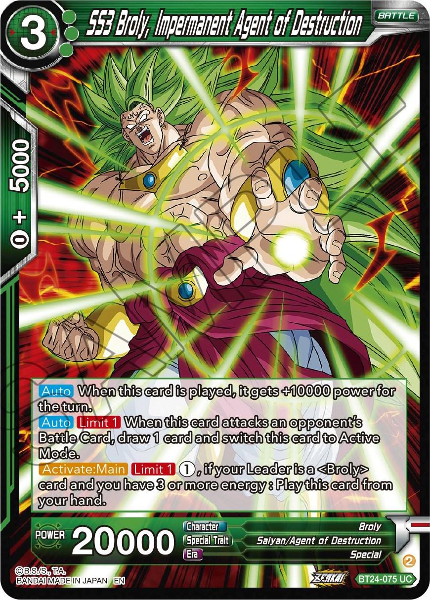 SS3 Broly, Impermanent Agent of Destruction BT24-075 Precios | Dragon ...