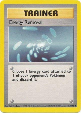 Energy Removal #92 Prices | Pokemon Base Set | Pokemon Cards