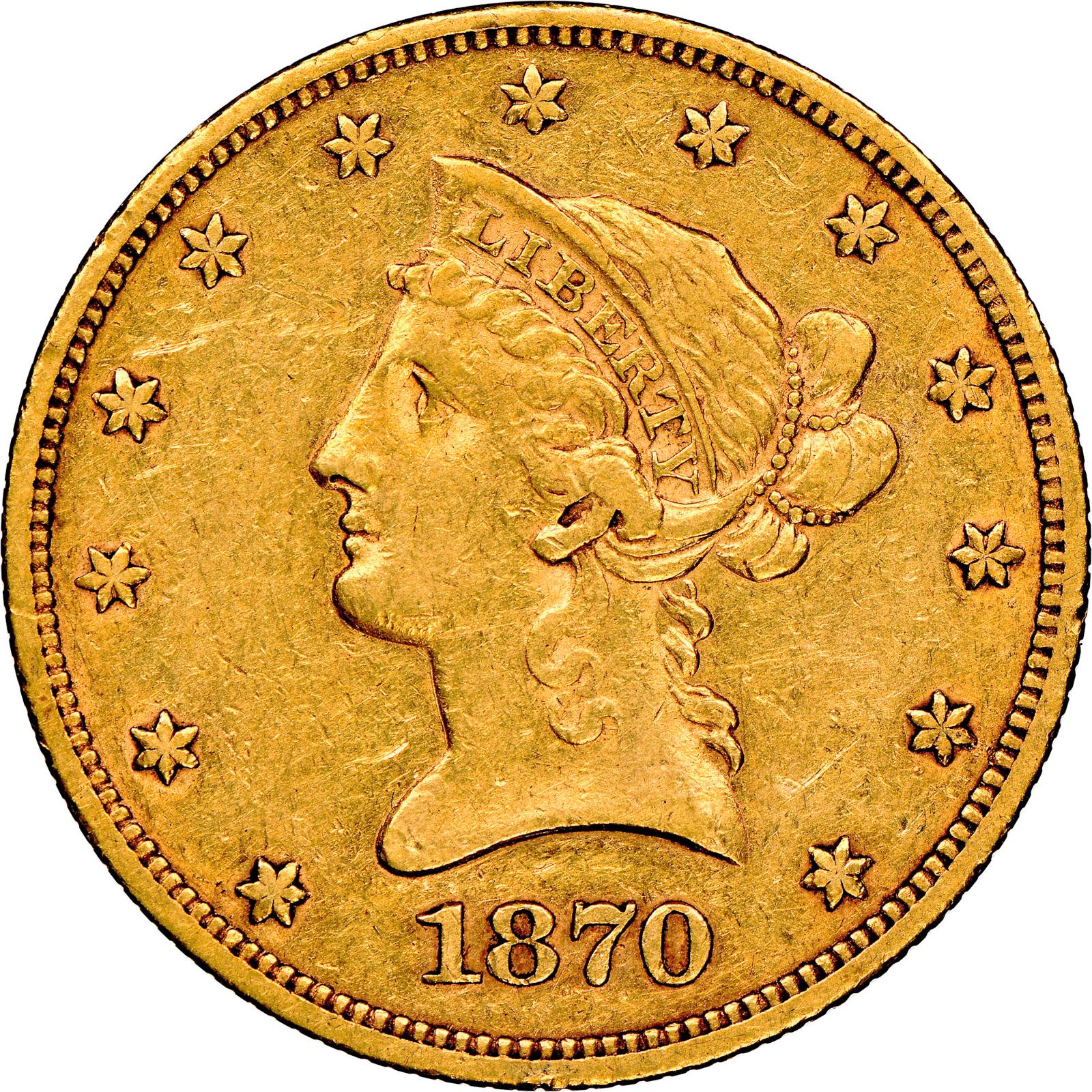 1870 CC Liberty Head Gold Eagle Prices | Ungraded, NGC, PCGS Values