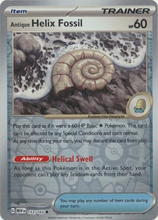 Antique Helix Fossil [Reverse Holo] #153 Prices | Pokemon Scarlet ...