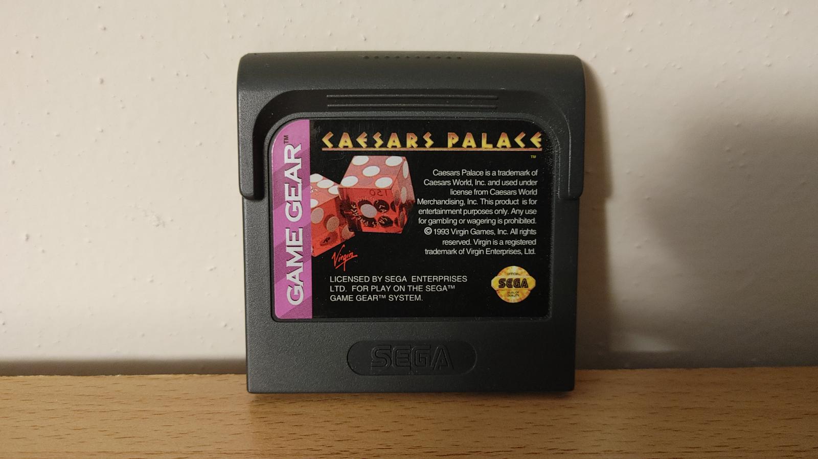 Caesar's Palace | Item only | Sega Game Gear