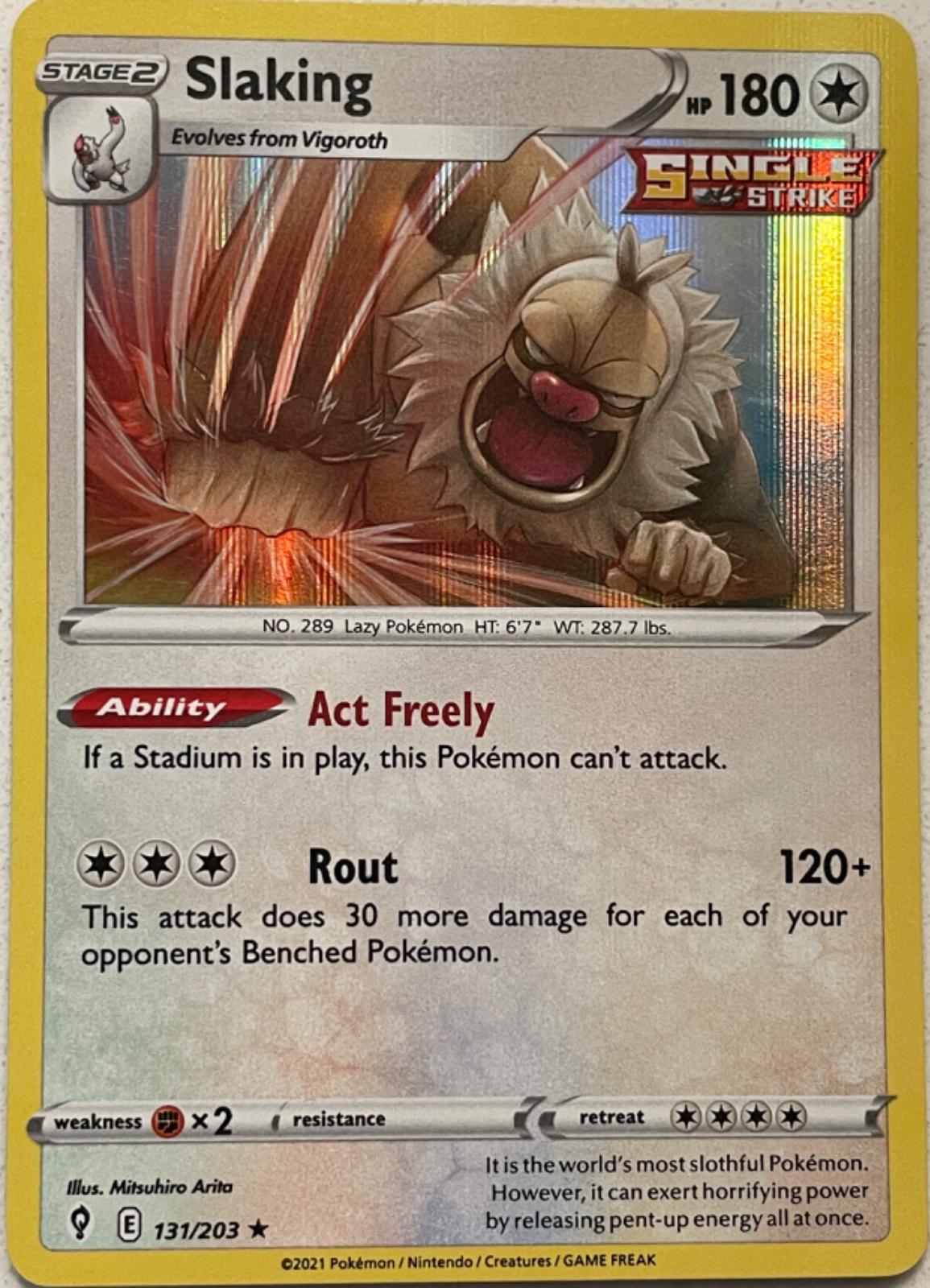 Slaking [Holo] #131 Prices | Pokemon Evolving Skies | Pokemon Cards