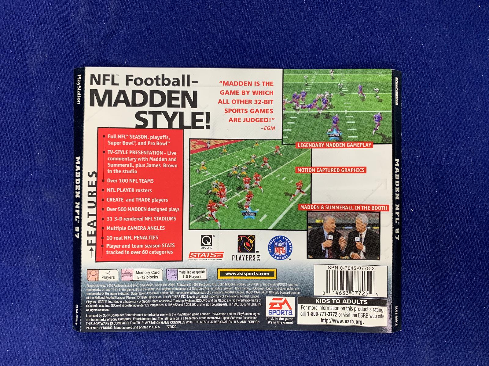 Madden 97 | Box only | Playstation