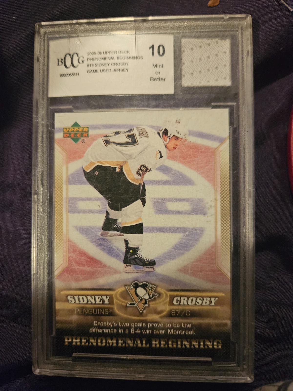 Sidney Crosby [Gold] | BGS 10 | 2005 Upper Deck Phenomenal Beginnings