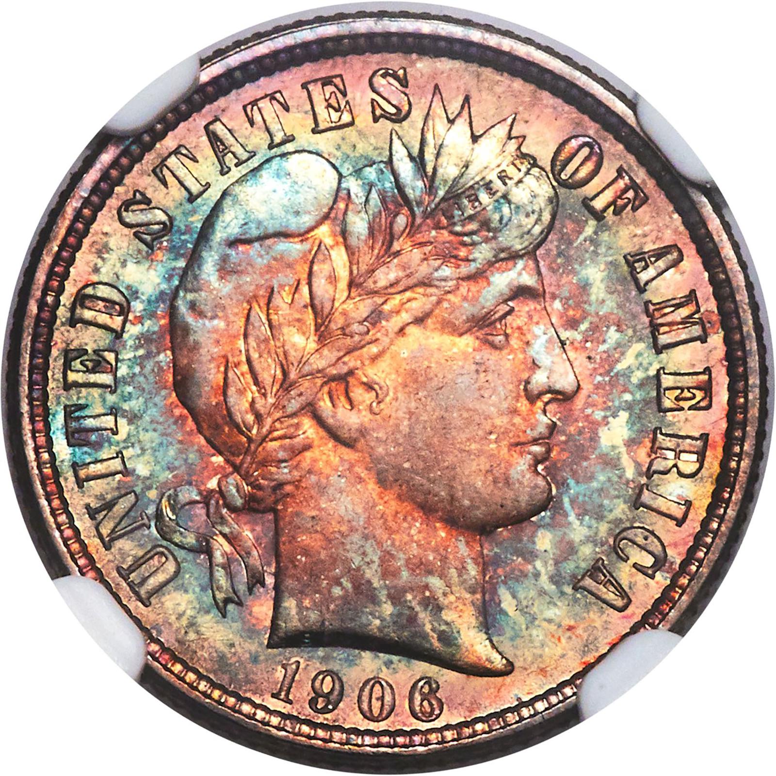 1906 O Barber Dime Prices | Ungraded, NGC, PCGS Values