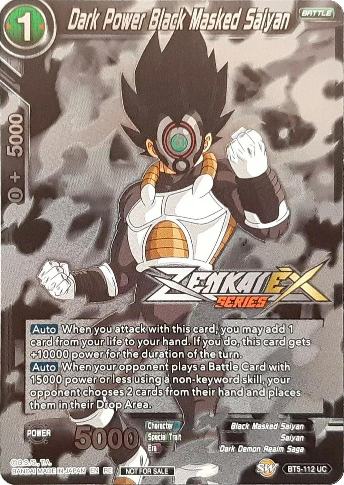 Dark Power Black Masked Saiyan BT5-112 Precios | Dragon Ball Super ...