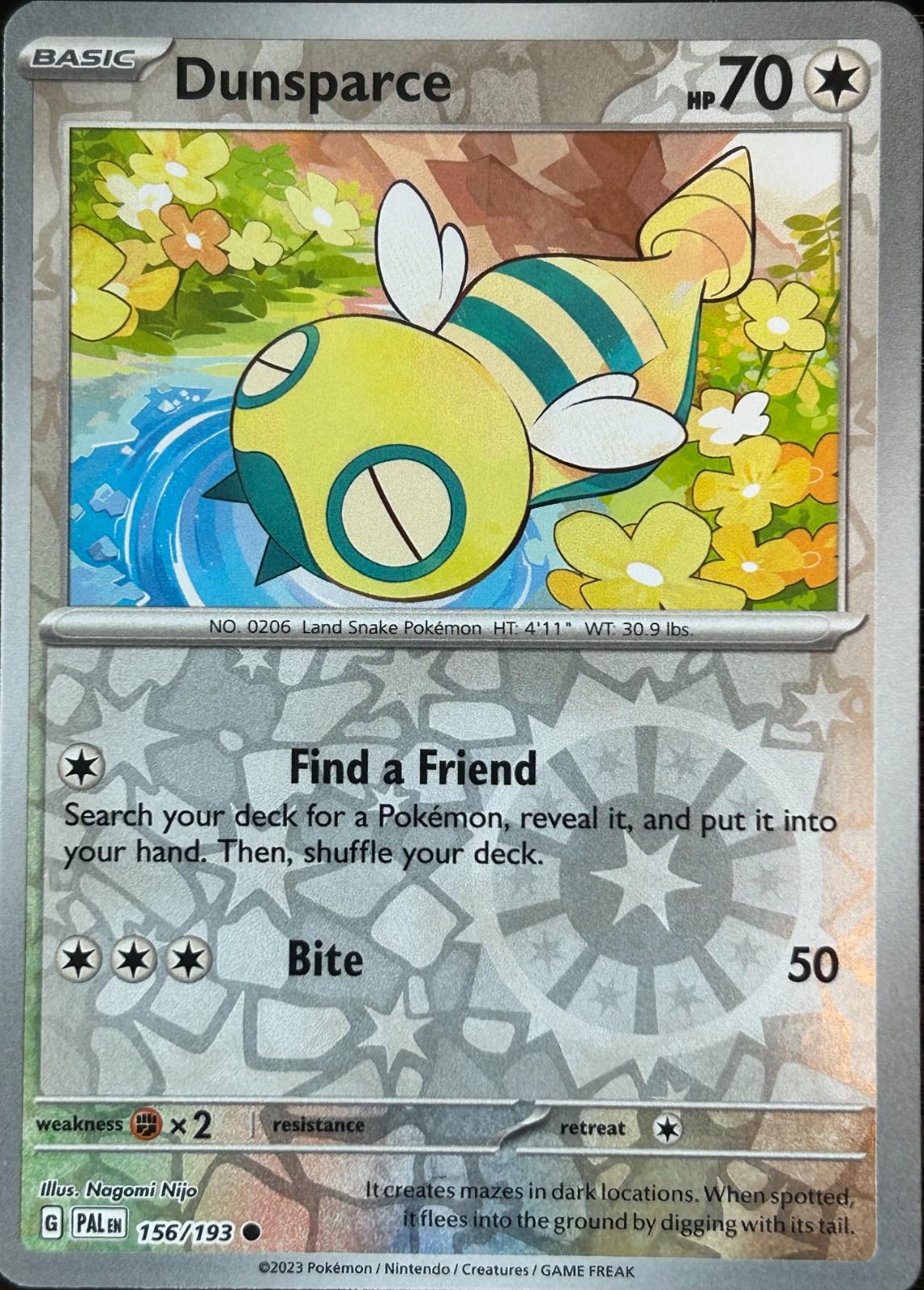 Dunsparce [Reverse Holo] #156 Prices | Pokemon Paldea Evolved | Pokemon ...