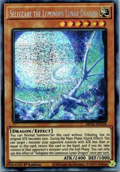 Seleglare the Luminous Lunar Dragon MP21-EN159 Prices | YuGiOh 2021 Tin ...