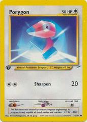 Porygon [1st Edition] #78 Prices | Pokemon Neo Destiny | Pokemon Cards